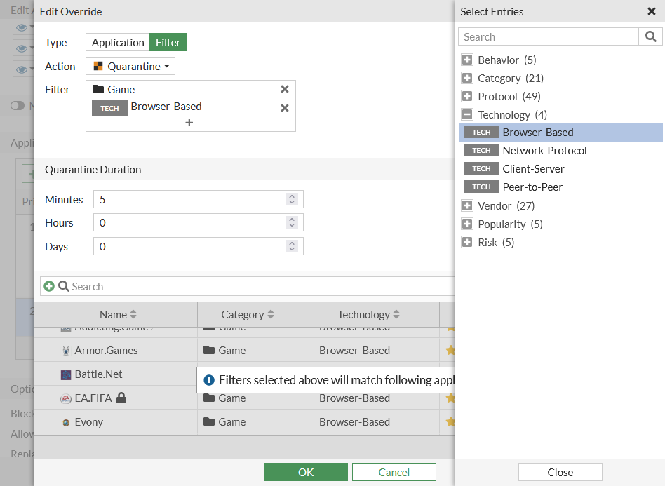 Basic category filters and overrides | FortiGate / FortiOS 7.6.3 | Fortinet Document Library